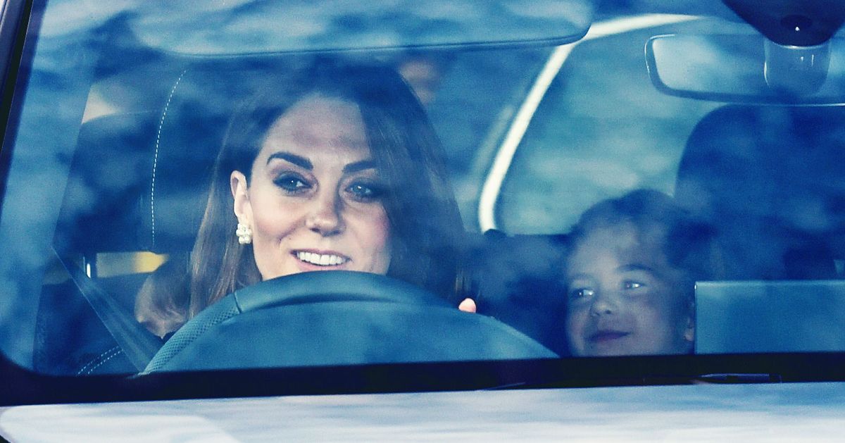 Kate Middleton Prince William Drive Separate Cars to Palace