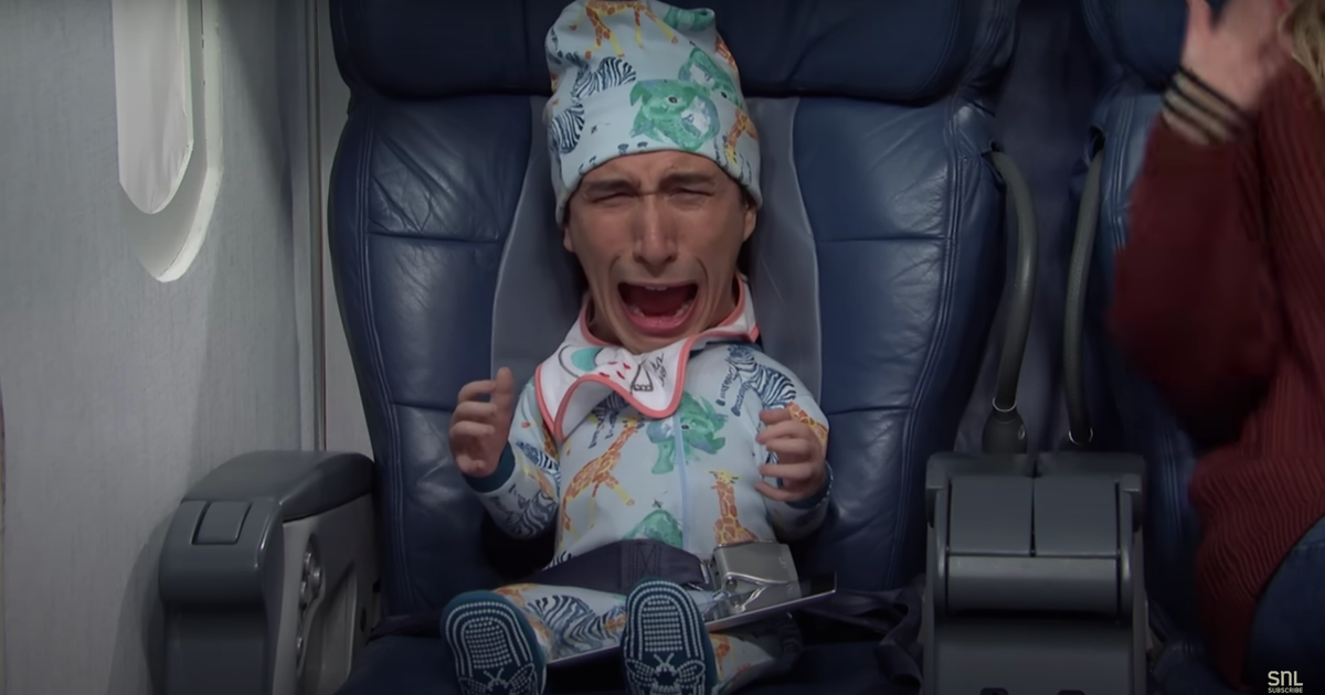 You Do Not Want to Sit Next to Baby Adam Driver on a Plane