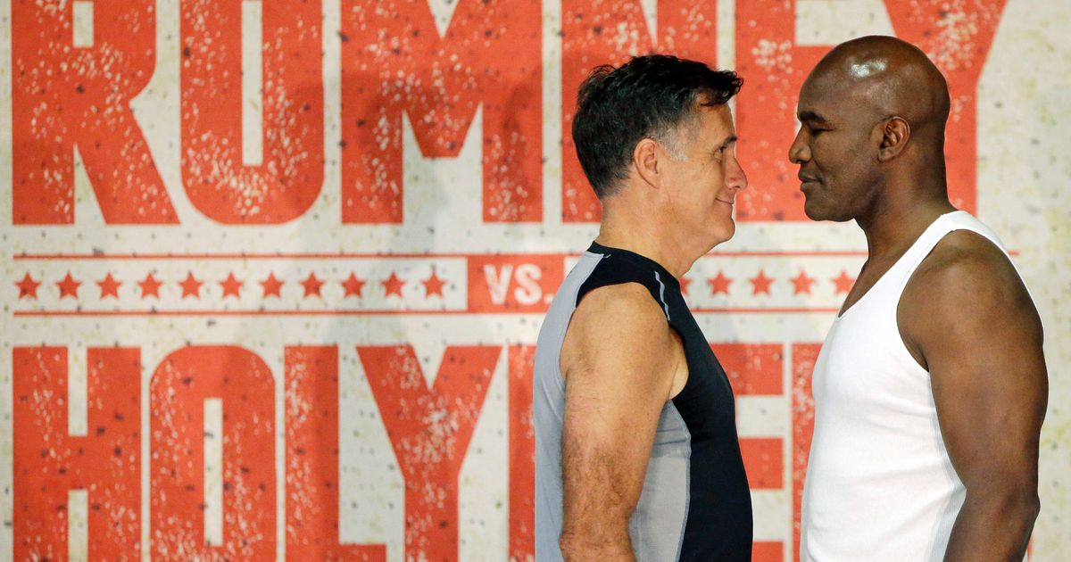 Mitt Romney and Evander Holyfield to Kiss for Charity