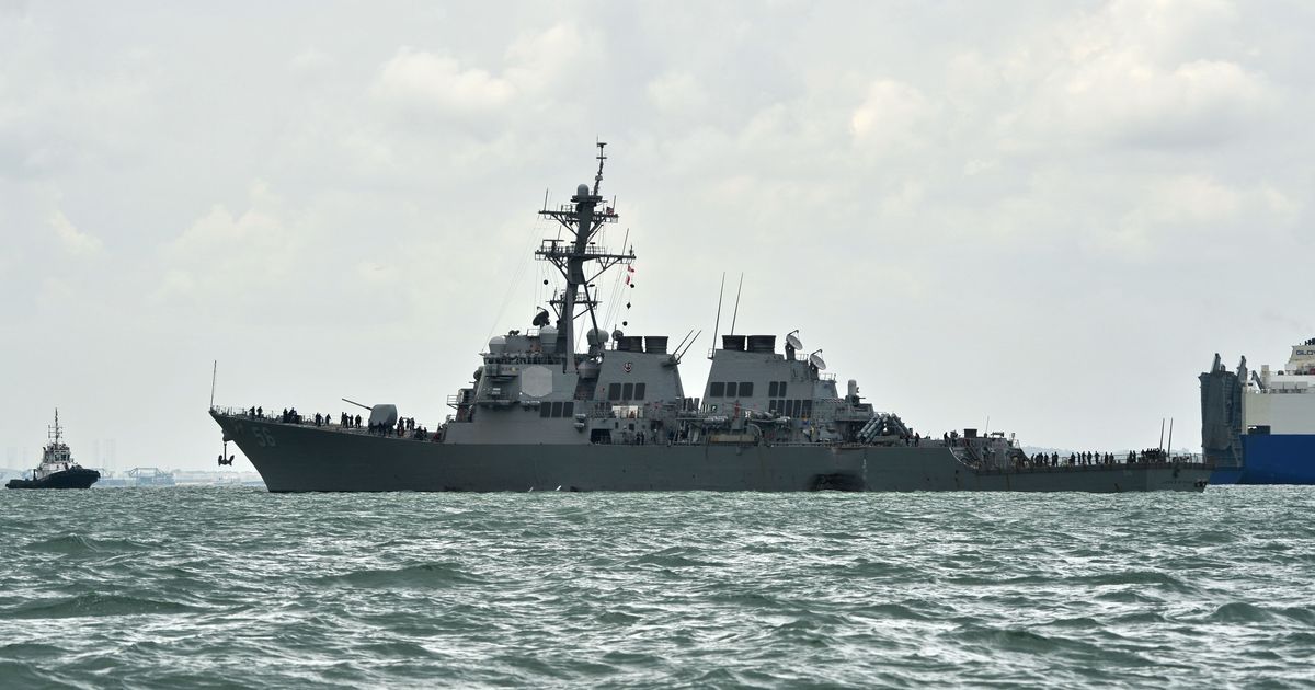 10 Sailors Missing After U.S. Navy Destroyer Hits Oil Tanker