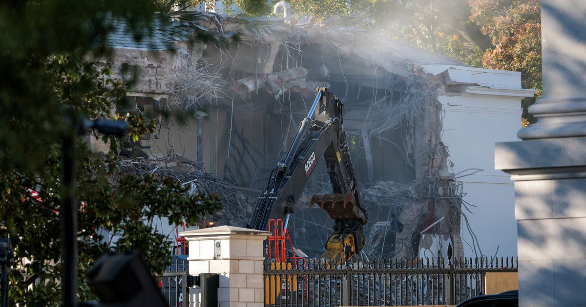Trump Demolishes White House East Wing for His Ballroom