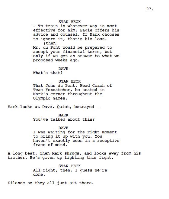 The Toughest Scene I Wrote: Wrestling the Tricky Foxcatcher Into Shape