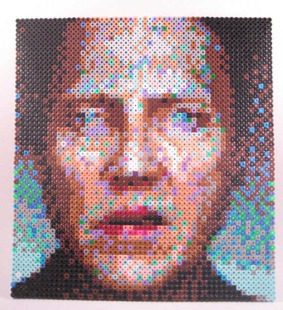 See Beaded Portraits of Famous People