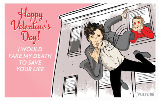 Send Your Special Someone a Sherlock and Dr. Watson Valentines Day Card