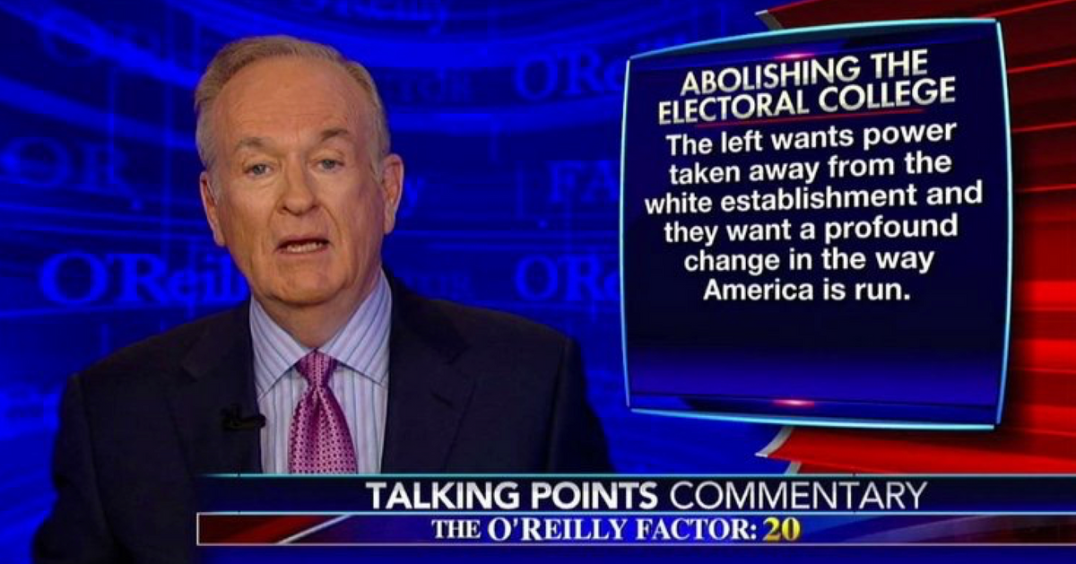 O’Reilly: Left Wants to Rob ‘White Establishment’ of Power
