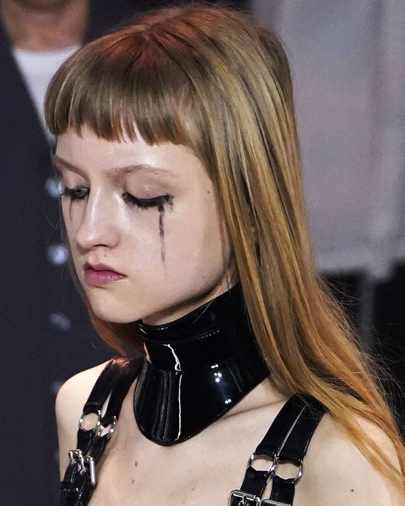Gucci Fall 2020 Runway Beauty: Mascara Tears Are In