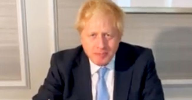 Watch Boris Johnson Eat Fish and Maybe Support Joe Biden