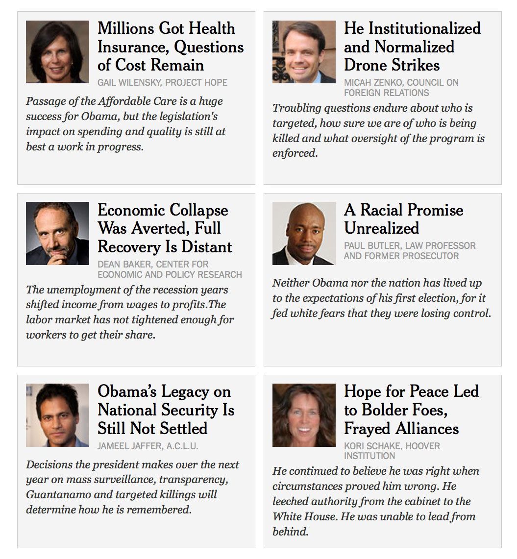 The New York Times Debates the Obama Presidency: Disappointment or ...