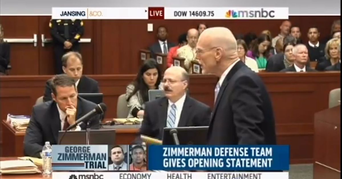 George Zimmerman’s Defense Attorney Kicks Off Opening Statement With a ...