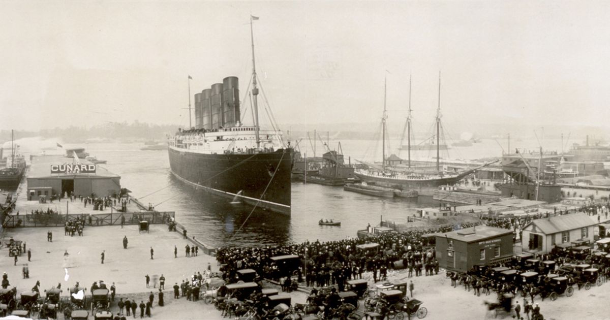 Lusitania S.S. Lusitania Leaves New York City On Last Voyage