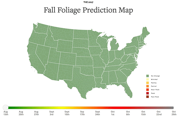 This Map Will Tell You When Your Area Will Achieve Peak Fall