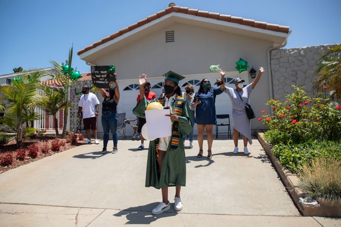 Scenes From a Joyful High-School Graduation Parade