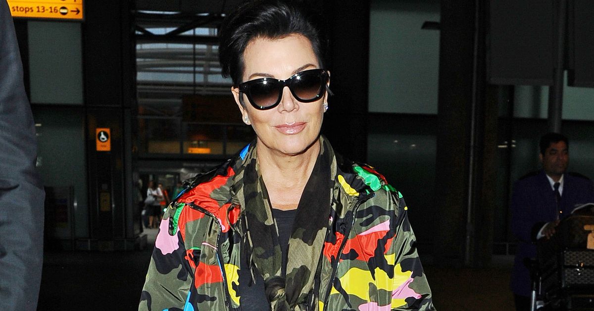 Kris Jenner Stood Out in Camouflage