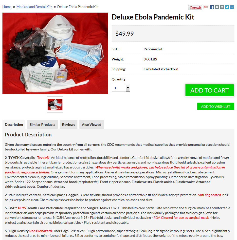 Here’s What Survivalists Are Buying to Prepare for the Ebola Outbreak