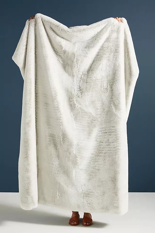Anthropologie Sophie Faux Fur Throw Blanket Sale 2024 | The Strategist