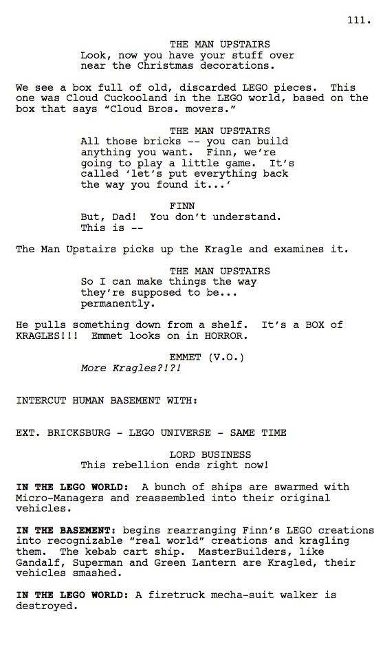 The Toughest Scene I Wrote: How The Lego Movie’s Startling Surprise ...