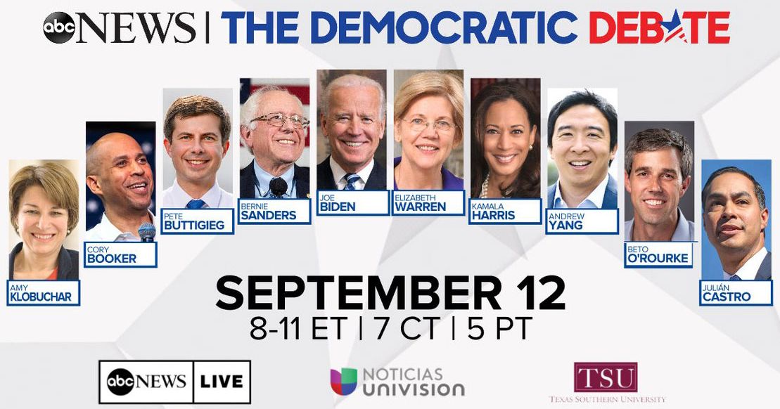 Biden and Warren At Center of the Stage for September Debate