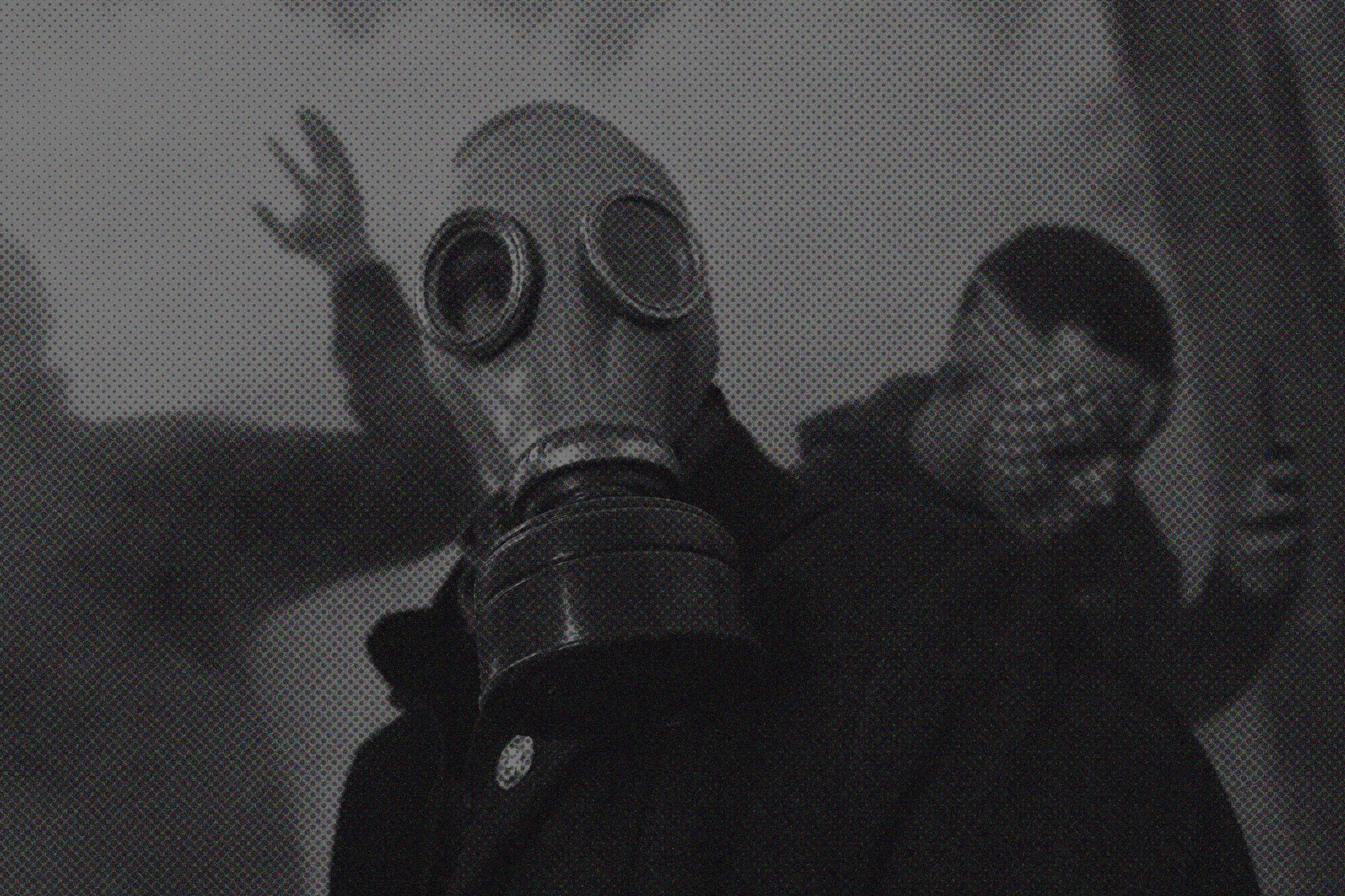 Creepy Gas Mask Gif