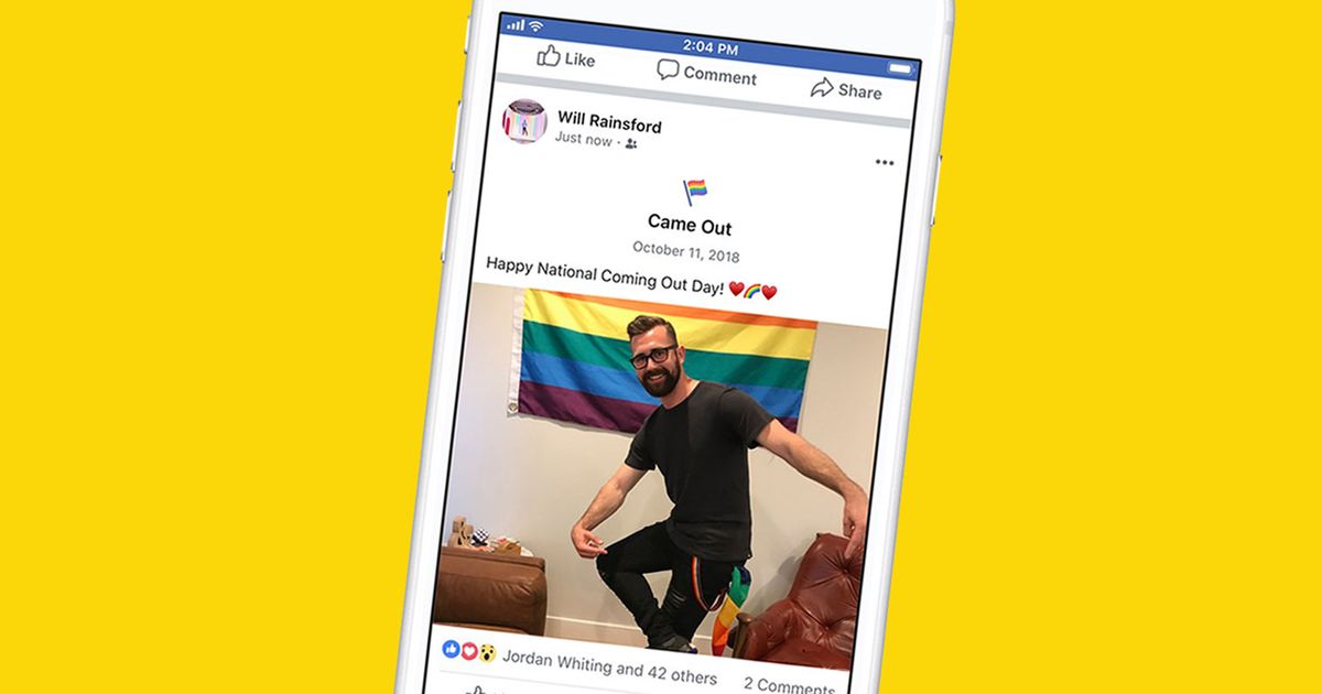 Facebook Adds Life Event for National Coming Out Day