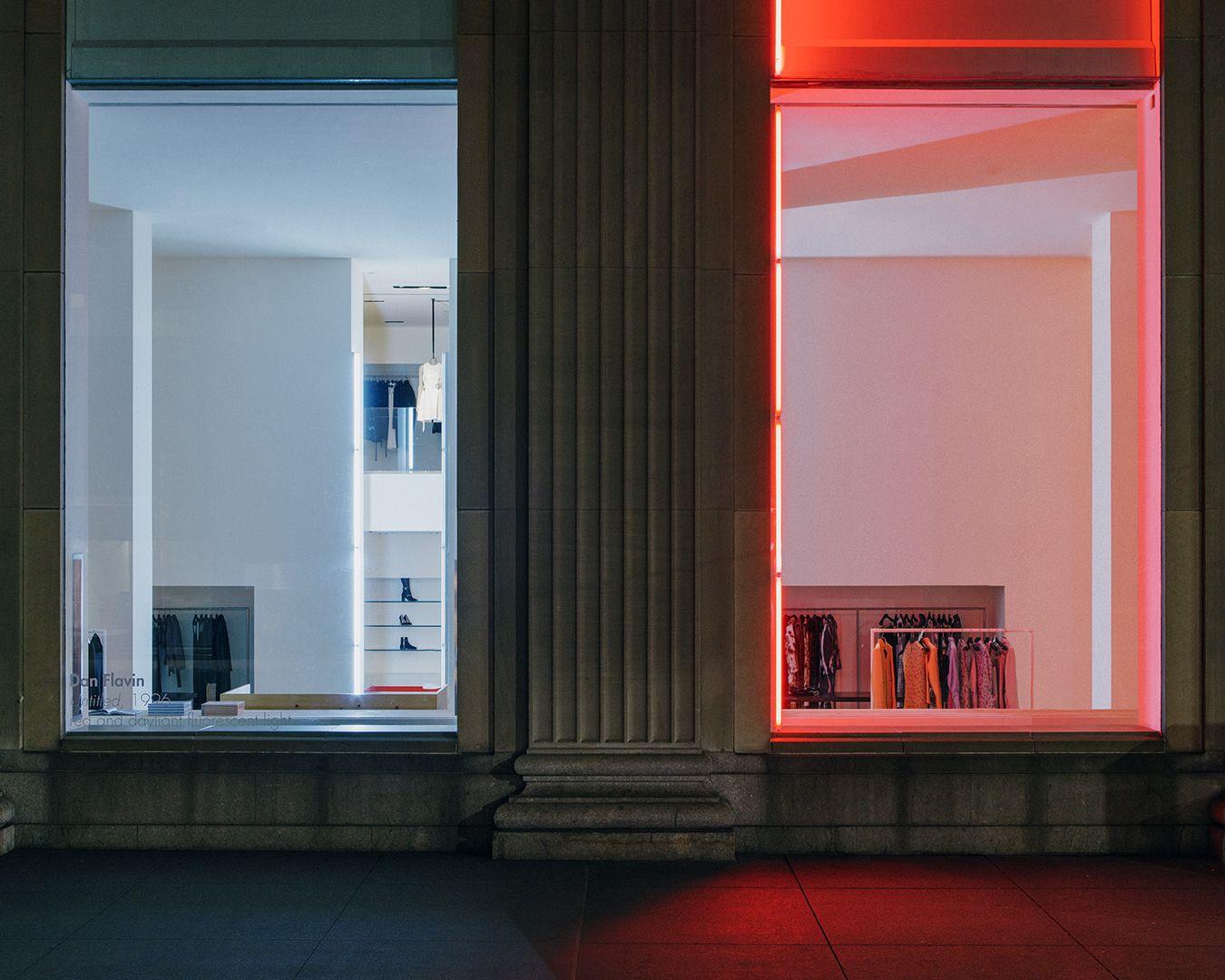 Artist Dan Flavin Sculpted Holiday Windows for Calvin Klein