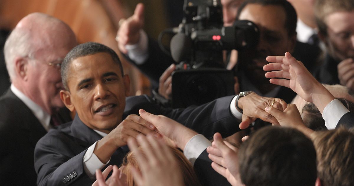 Members of Congress Camp Out All Day for a Chance to Meet the President