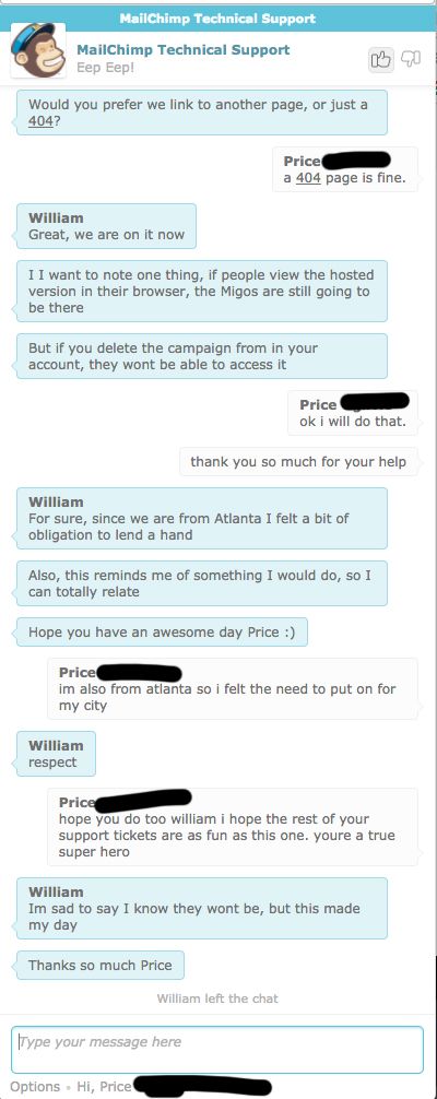 MailChimp Customer Service's Migos Bad and Boujee Joke