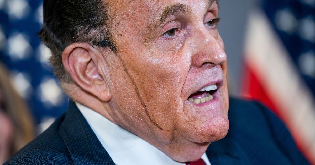 Rudy Giuliani’s Hair Dye Melts Down Face During Conference