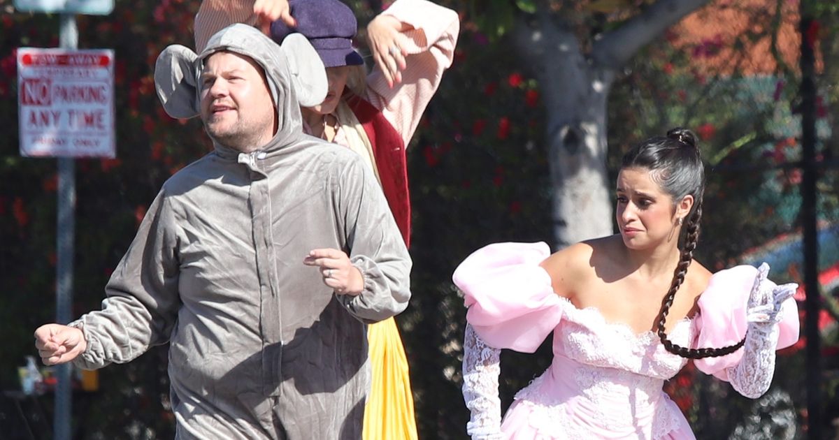 James Corden Hip Thrusts in Rat Suit to Promote ‘Cinderella’