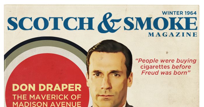 See Don Draper on the Cover of Scotch & Smoke Magazine