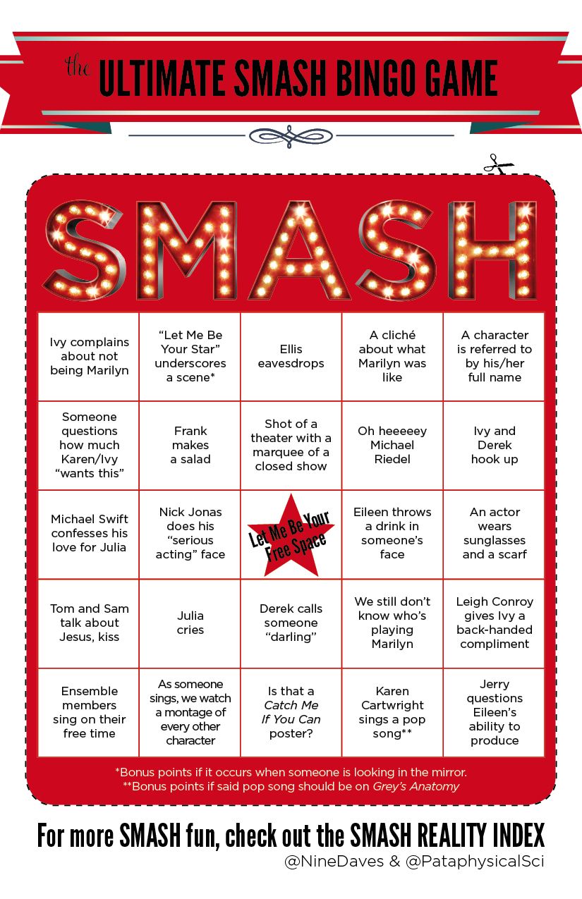 Play Smash-Themed Bingo