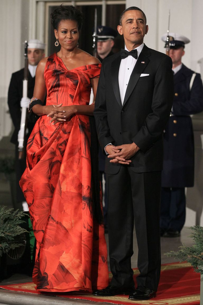 All of Michelle Obama’s White House State Dinner Outfits