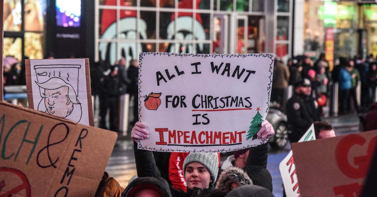 Trump Impeachment Protests & Rallies on December 17: Photos