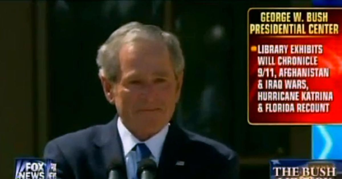 George W. Bush Cried During His Speech Today
