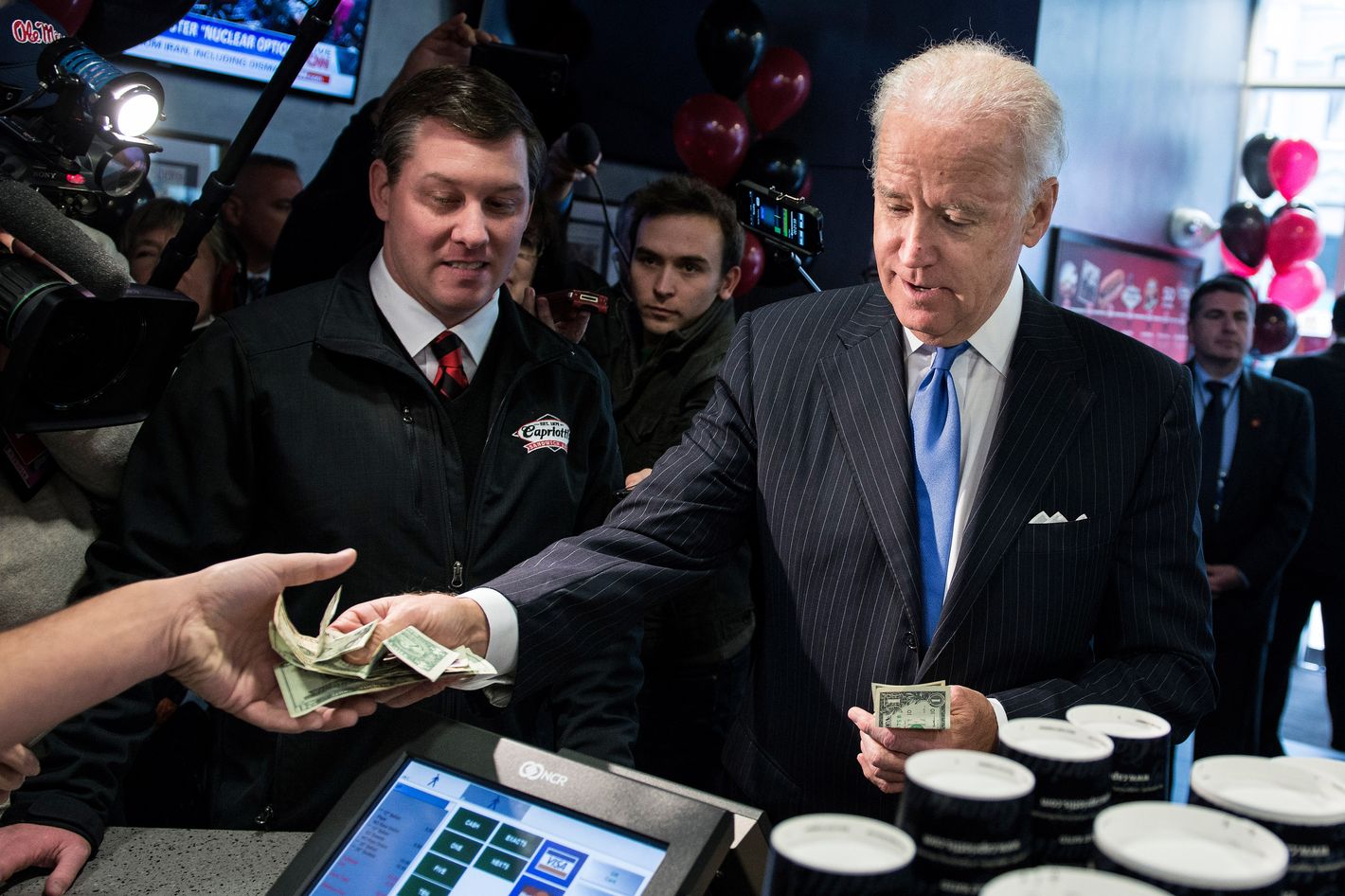 Joe Biden Picking Up Some Sandwiches, in Photos