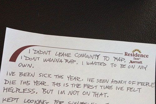 Read Donald Glover’s Handwritten Notes About Leaving Community