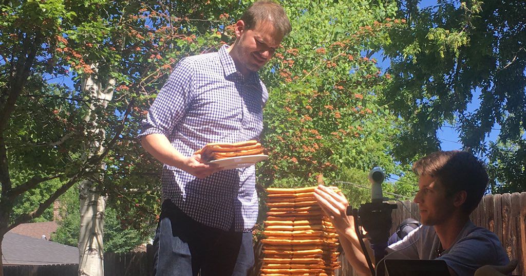 Denver Man Attempts Waffle-Stacking Guinness Record