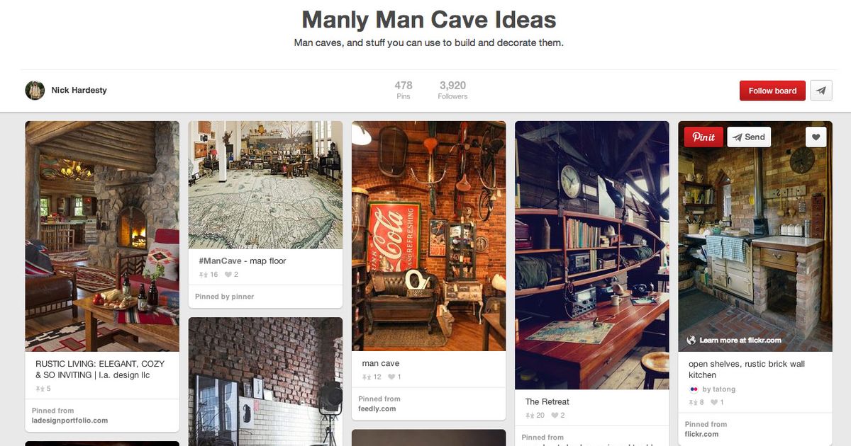 Men on Pinterest Are Very Manly About It