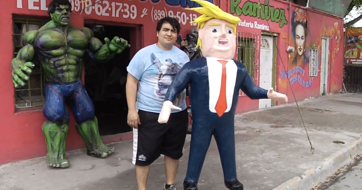 Mexicans Pummel Piñatas of New National Villain Donald Trump