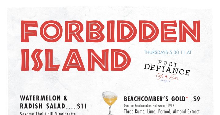 Fort Defiance in Red Hook Introduces Vintage Tiki Menu