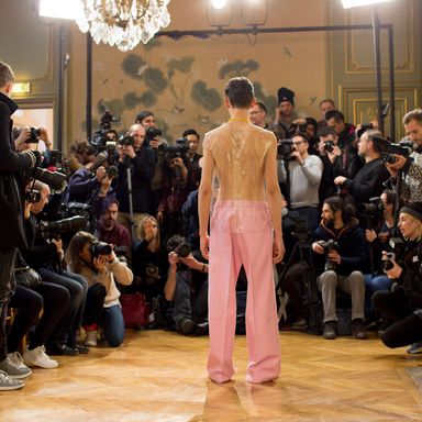 Scenes From Paris Men’s: Glittery Faces and Stapled Lips