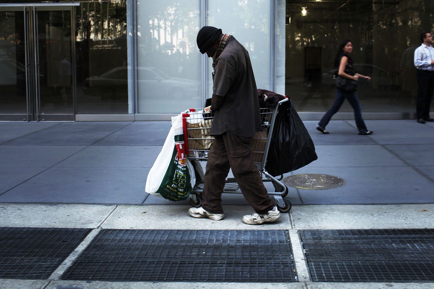 Homeless Man Walking