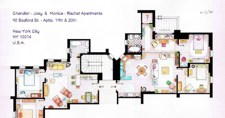 See a Floor Plan for the Friends Apartments