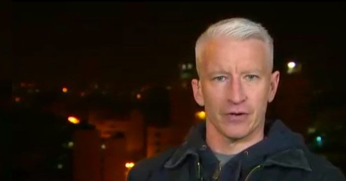 Anderson Cooper Reports That the Explosions in Gaza Are Rather Loud