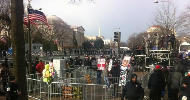 Westboro Baptist Church Inauguration Protest Has More Signs Than People