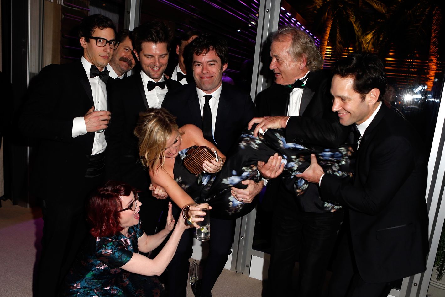Poehler, Murray, Rudd, Hader: See the Ultimate Oscar-Party Shenanigan Pic