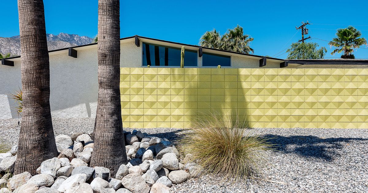 Palm Springs Mid-century Comes With Shadow-Block Wall