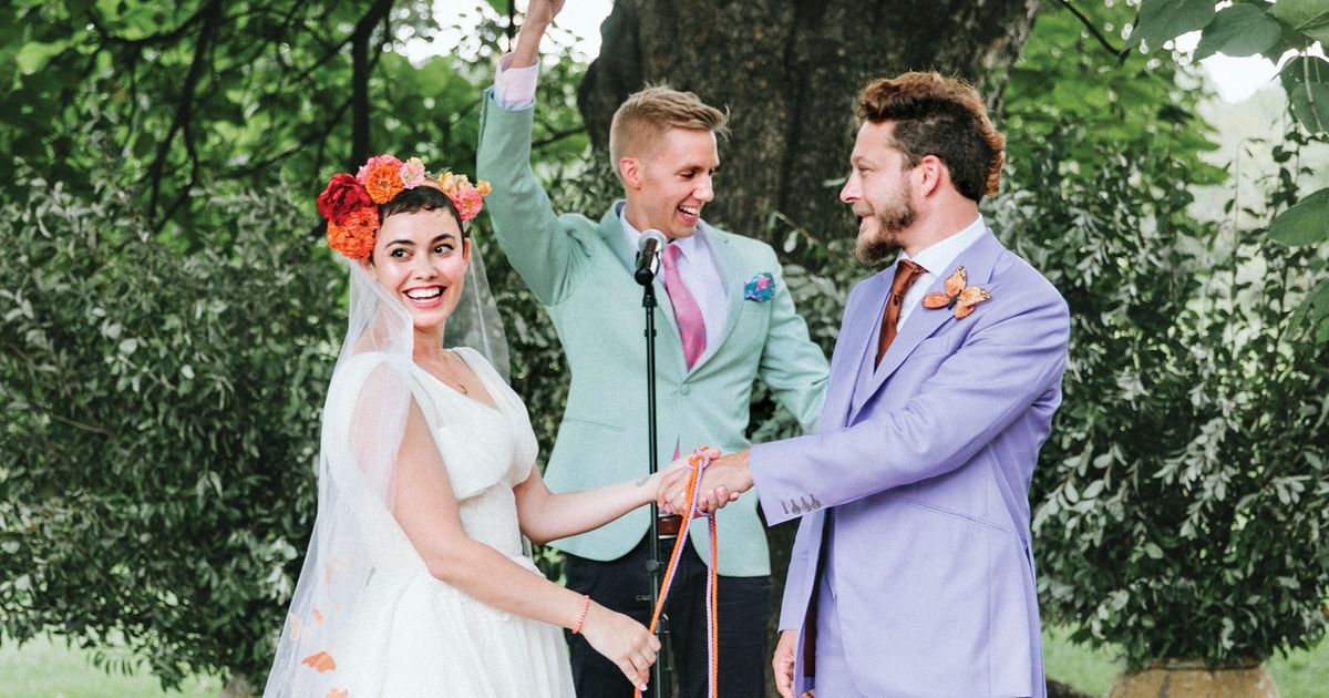 Jemima Williams and Benjamin Scheuer’s Colorful Wedding