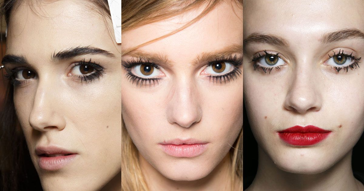Runway Beauty: Clumpy Eyelashes Were All Over Milan