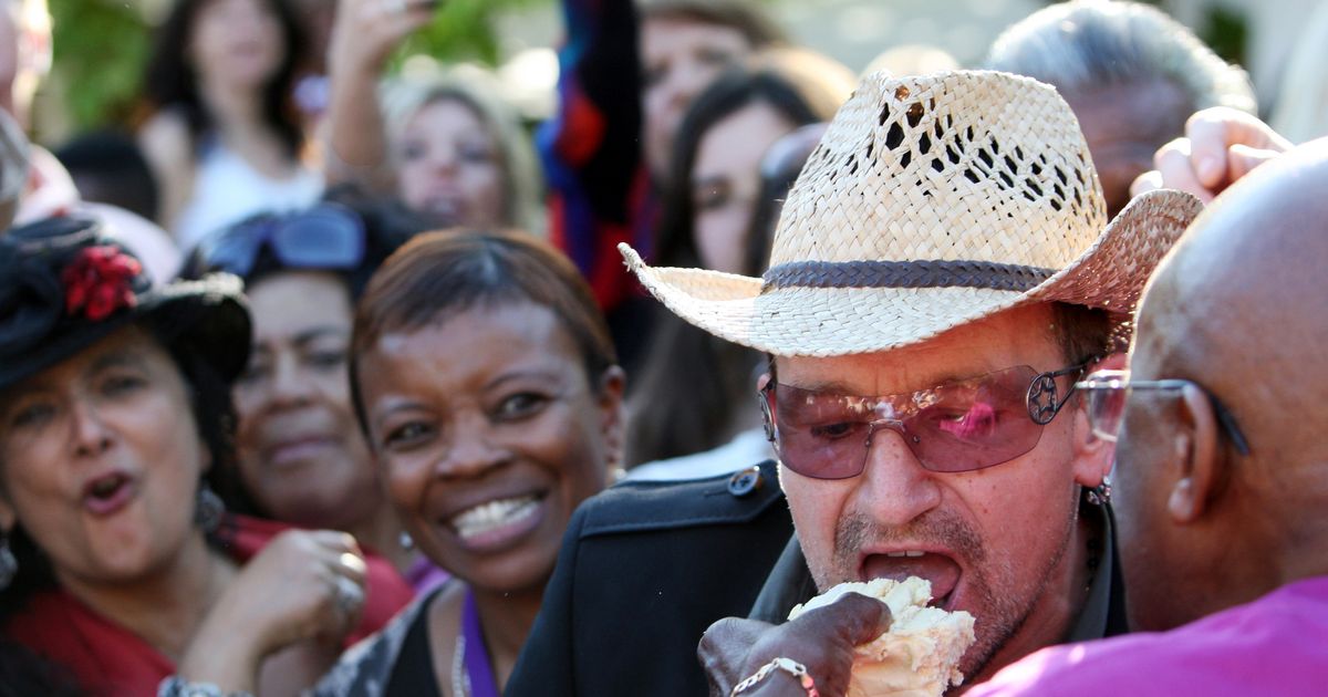 Tutu and Bono Eat Cake