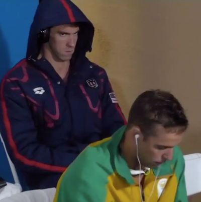 Michael Phelps Glaring at Chad LeClos with #PhelpsFace Got More ...